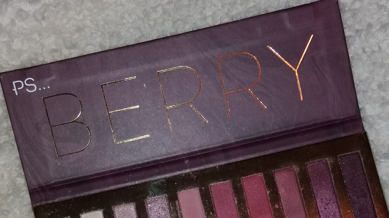 Primark PS Eyeshadow Palette in Berry Swatched and up close - YouTube