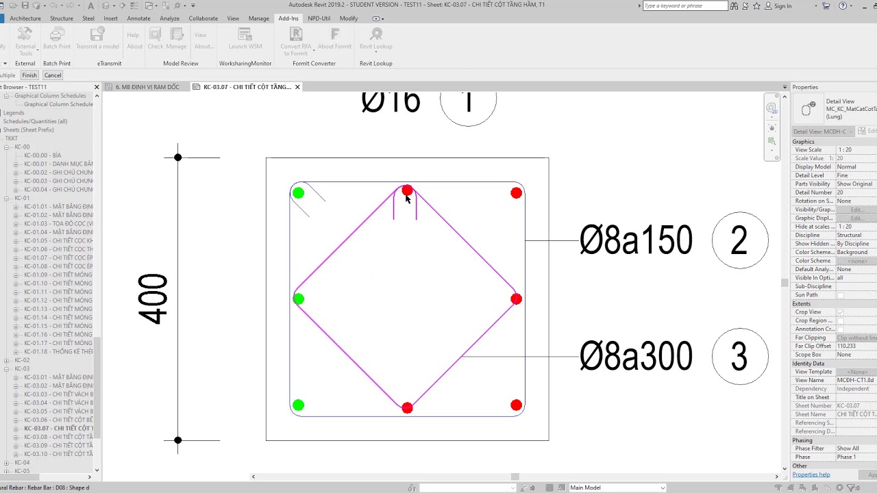 [REVIT API] TAG REBAR "GROUP" FOR COLUMN & WALL - YouTube