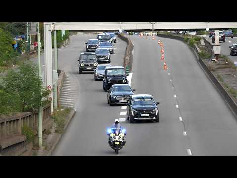 The Iraqi Prime Minister’s Heavily Secured Convoy in Paris