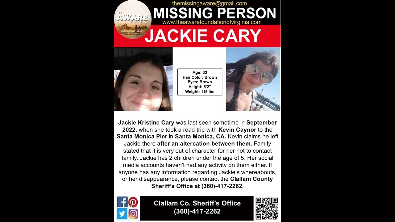 33 YEAR OLD JACKIE CARY IS MISSING FROM CLALLAM COUNTY WASHINGTON UNDER SUSPICIOUS CIRCUMSTANCES ...