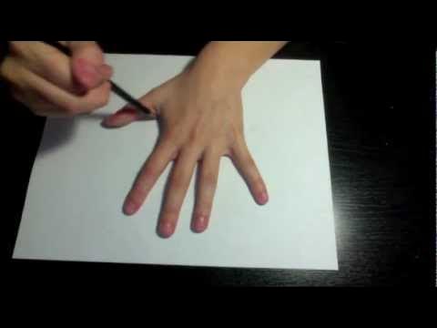 Draw a 3d Hand - Optical Illusion - YouTube