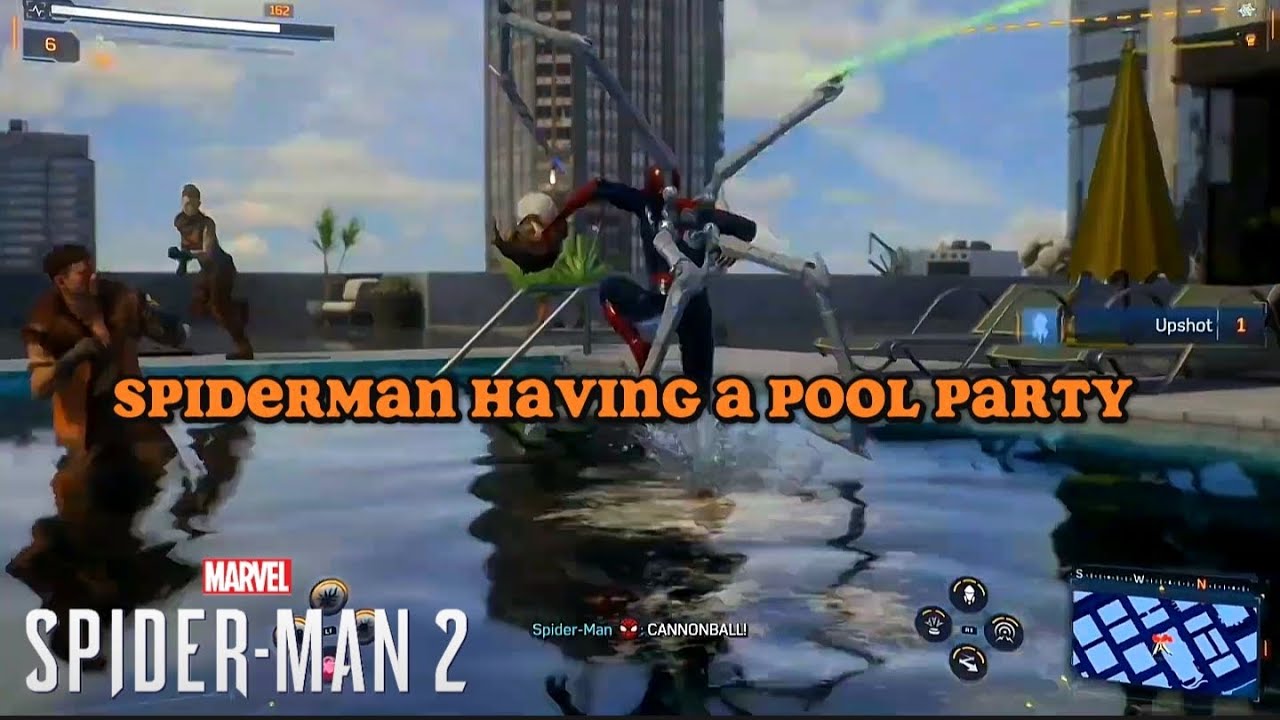 SPIDEY HAVING A POOL PARTY!!! 🎉 With awesome quips - YouTube