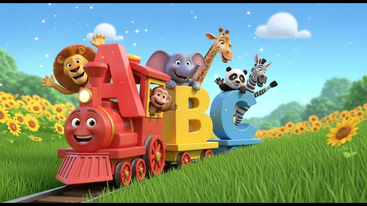 ABC Toy Train Ride Through the Valley 🚂🌻 | Learn Letters, Colors ...
