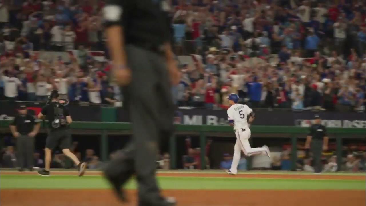 MLB - World Series 2023 Game 1 - Corey Seager ties the game in the bottom of the 9th - YouTube