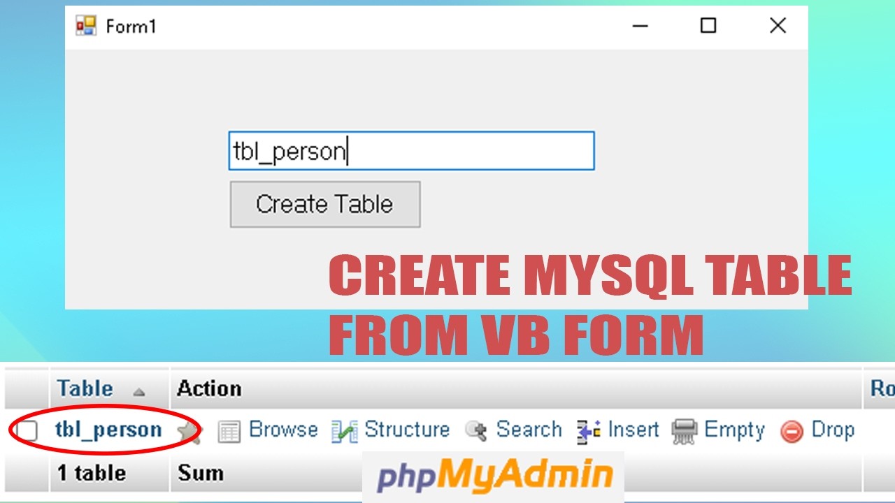 Vbnet How To Create A Dynamic Table From Vb Form To Mysql Database 2282