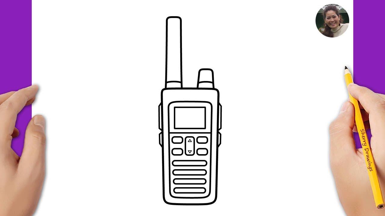 How to draw a walkie talkie easy | Sherry Drawings - YouTube