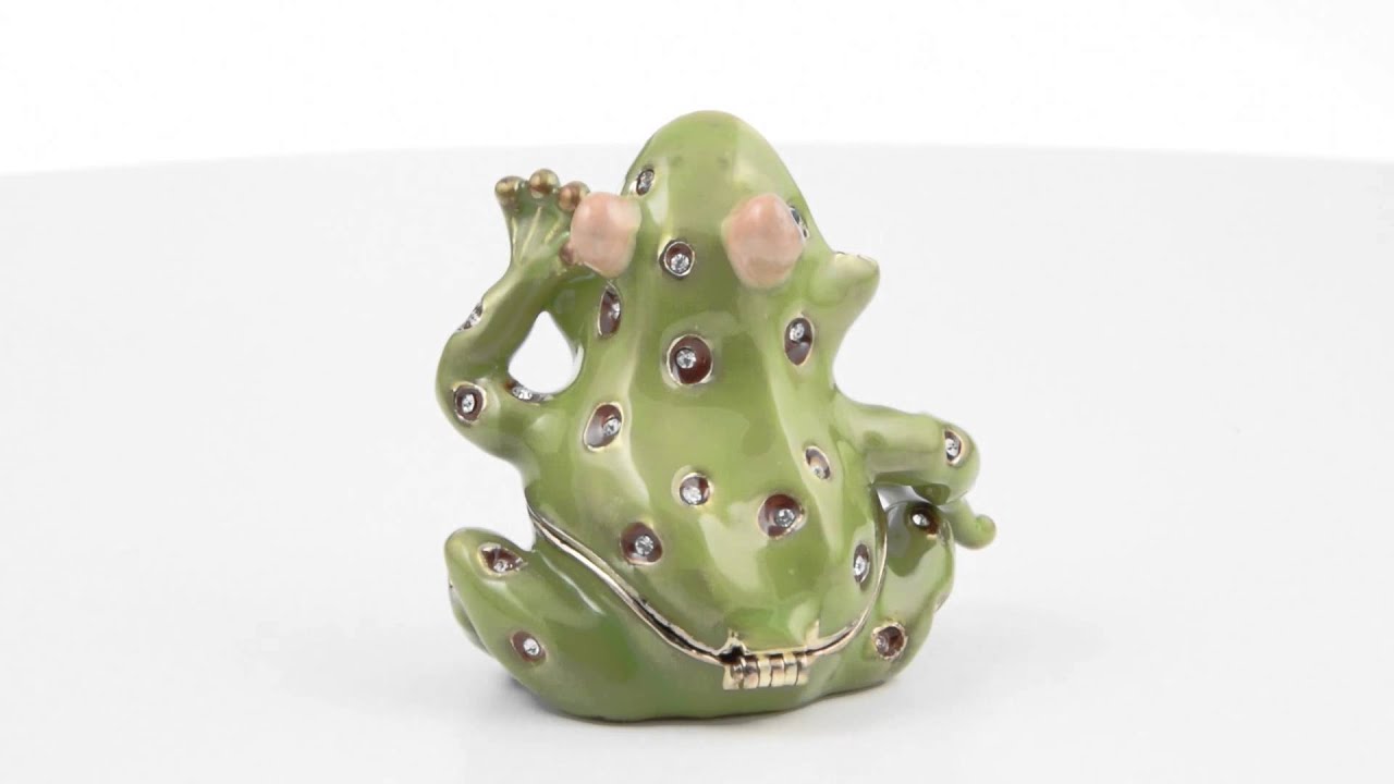 Shouting Sitting Frog Faberge Style Trinket Box by Keren Kopal - YouTube