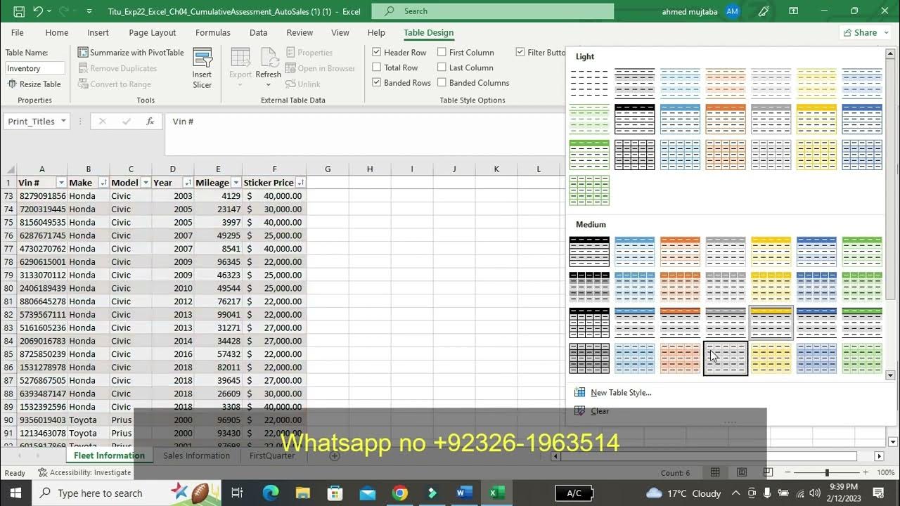 Exp22_Excel_Ch04_CumulativeAssessment_AutoSales | exp22 excel ch04 ...