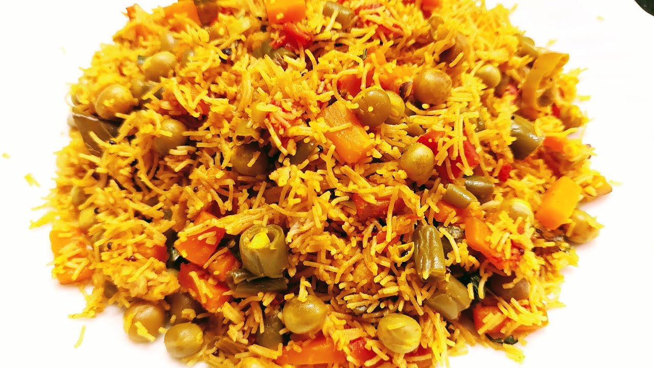 Semiya Pulao Recipe || Veg Vermicelli Pulao || Semiya Veg Kichadi - YouTube
