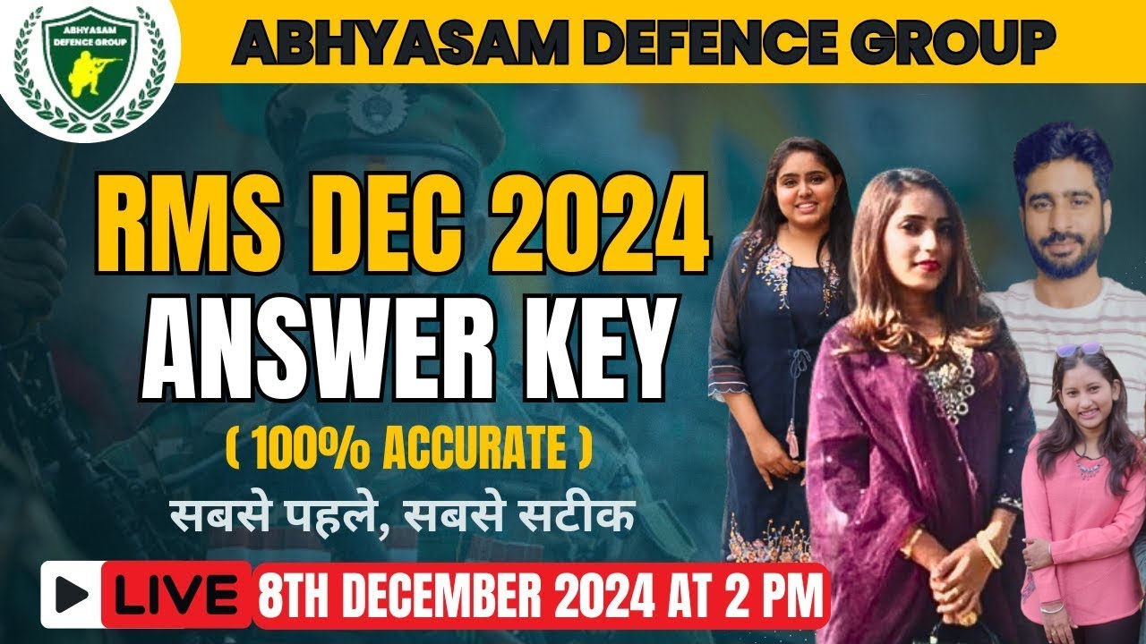 RMS ANSWER KEY 8TH DECEMBER 2024 | RMS PAPER SOLUTION CLASS 6 AND 9TH ...