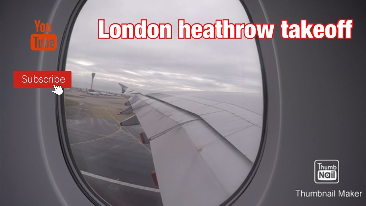 British Airways Airbus A380-841 BA283 (G-XLEI) takeoff from London ...