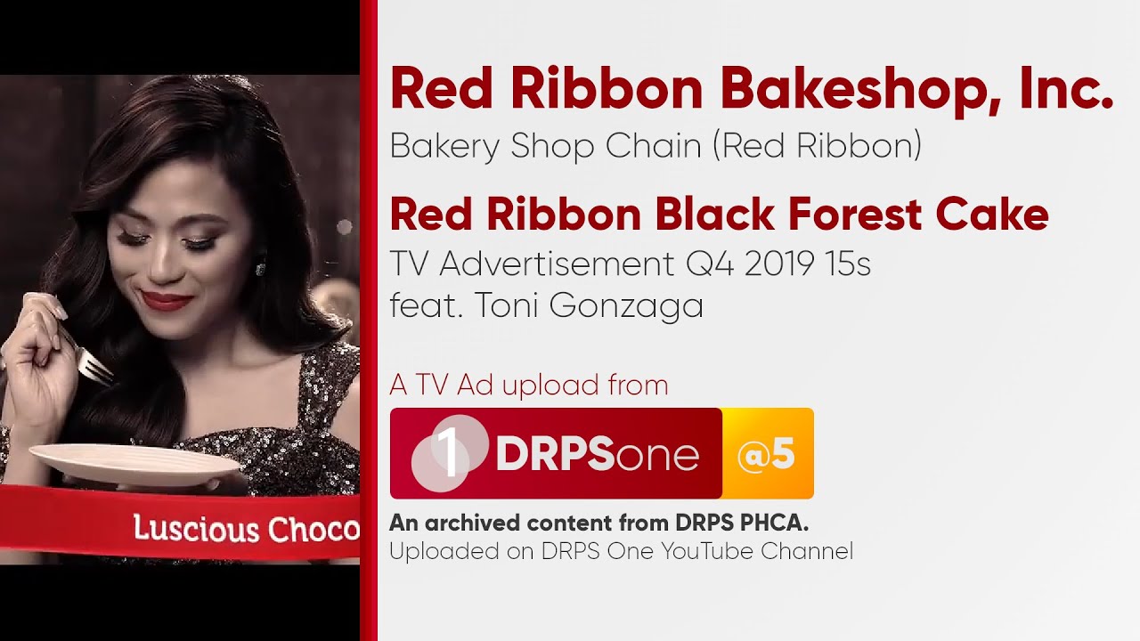 Red Ribbon Black Forest Cake TV Ad Q4 2019 15s with Toni Gonzaga ...