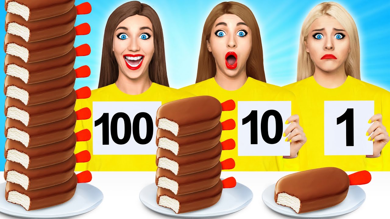 100 Layers of Food Challenge #5 by Multi DO Food - YouTube