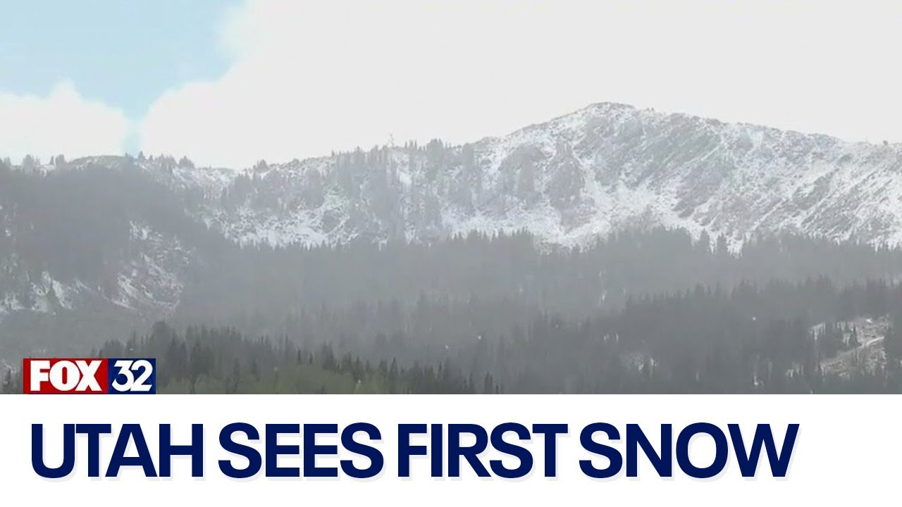 First snowfall of the year reported in Utah - YouTube