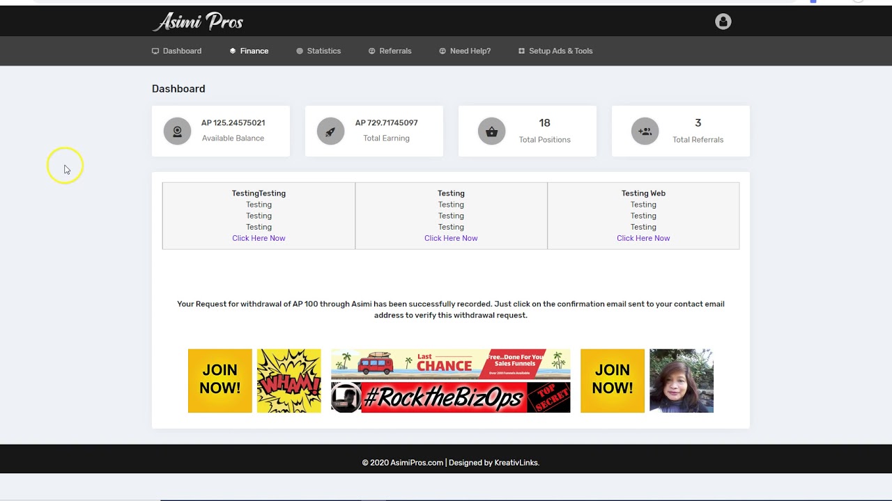 Asimi Pros - How To Process A Withdrawal - YouTube