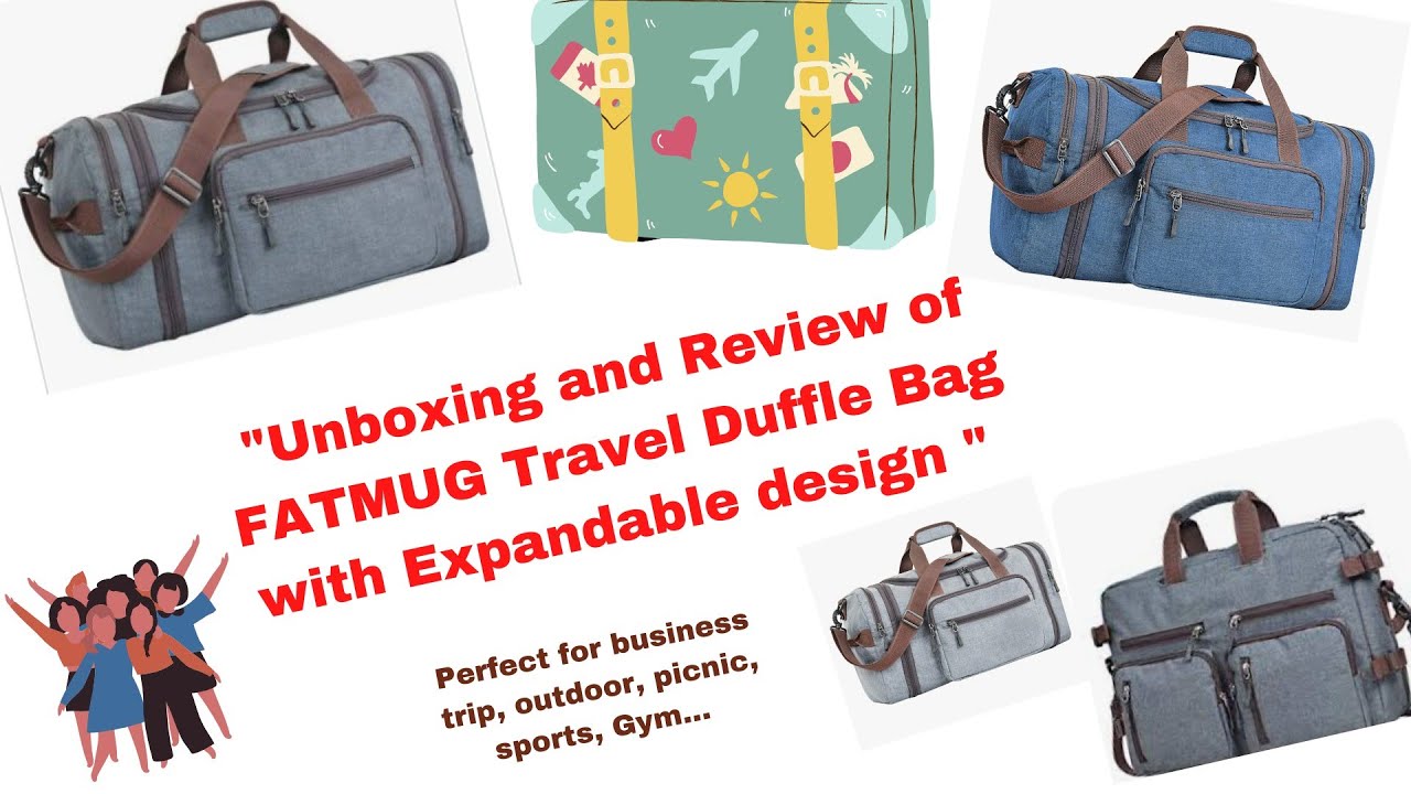 Unboxing and Review of FATMUG Travel Duffle Bag with Expandable Design|Perfect for Vacation,Trip ...