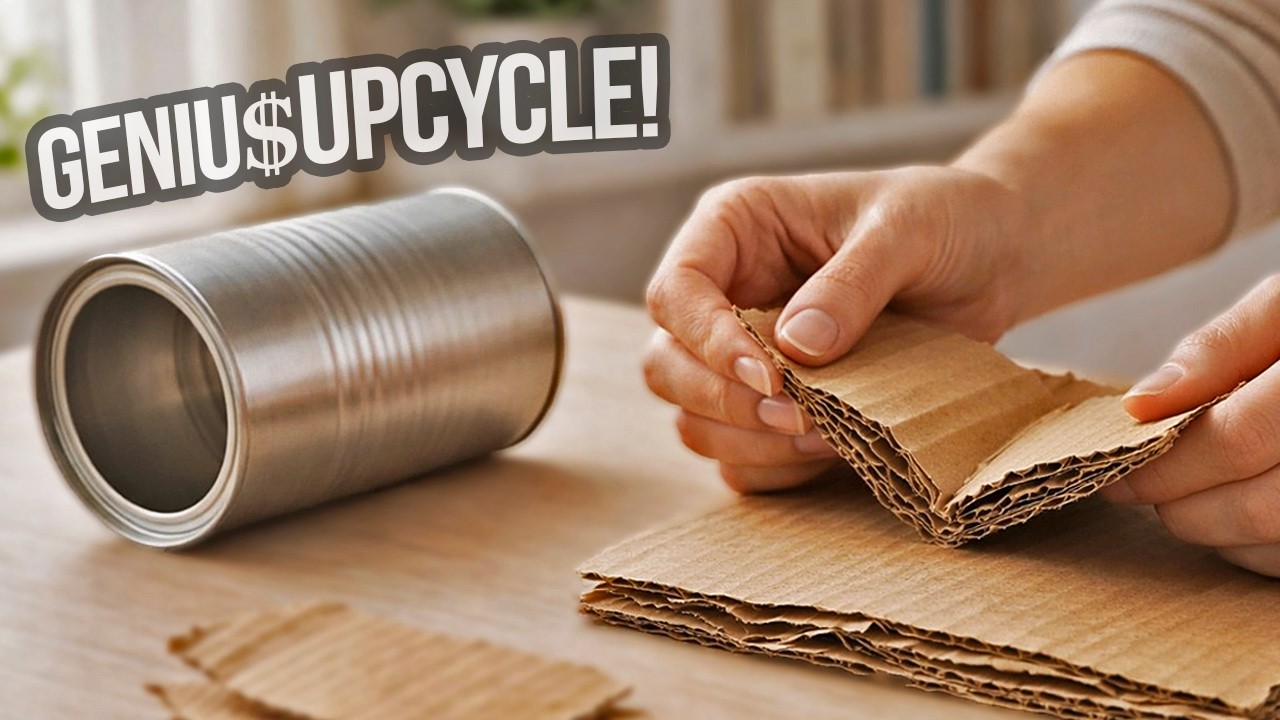 I took a tin can and corrugated cardboard, and the result is fantastic ...