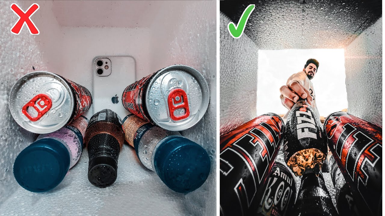 Creative Photography Ideas With Water Bottles & Cans 🔥 #shorts - YouTube