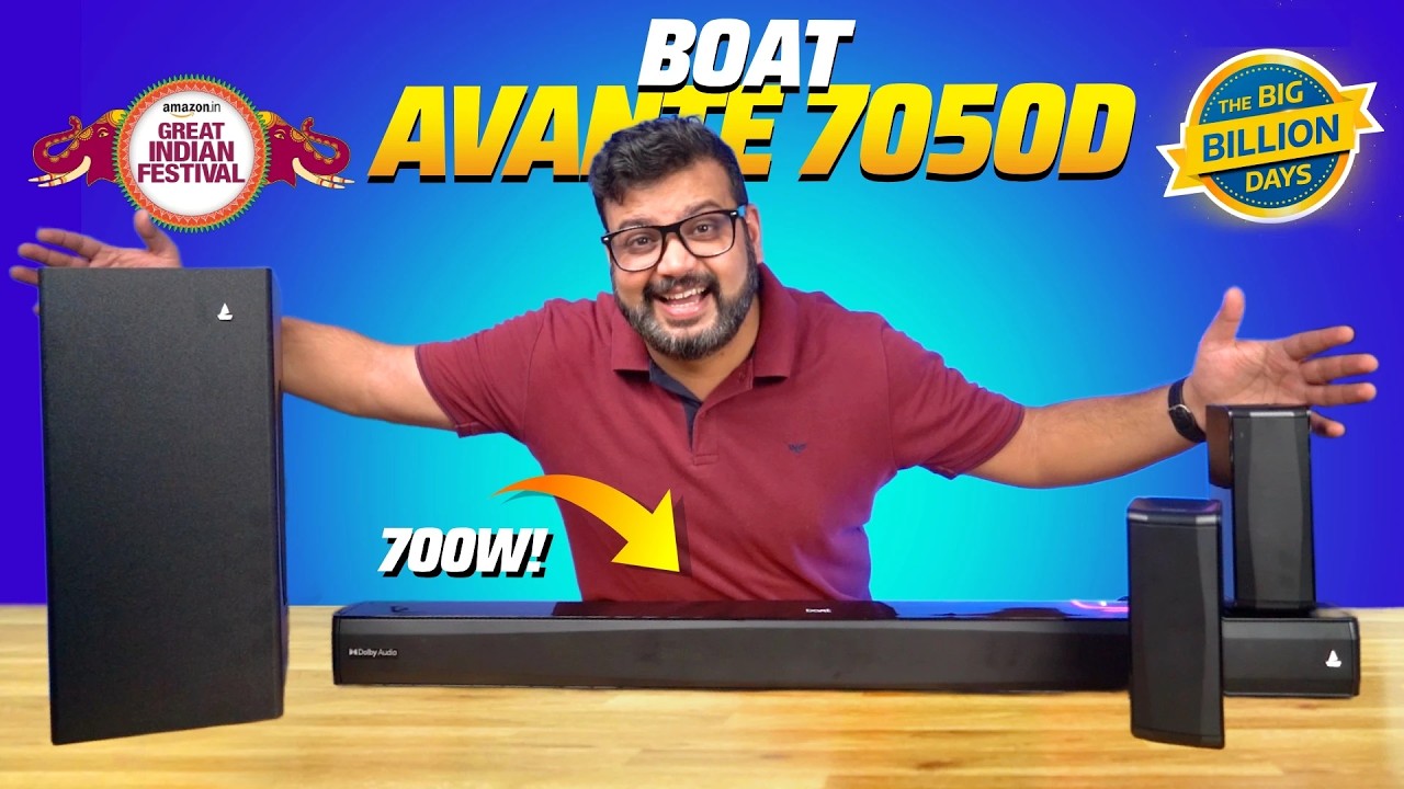 boAt Aavante Prime 5.1 7050D Review 🔥 700W Dolby Audio 5.1 Soundbar ...