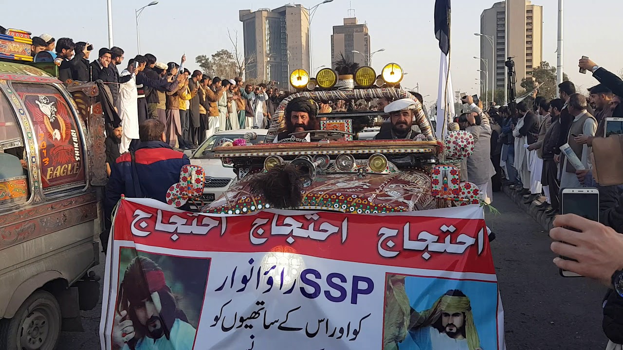 Naqeeb ullah Mehsud protest islamabad press club - YouTube