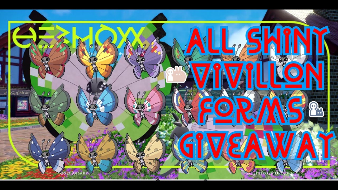 Pokémon Scarlet/Violet Shiny Vivillon All Forms Giveaway! - YouTube