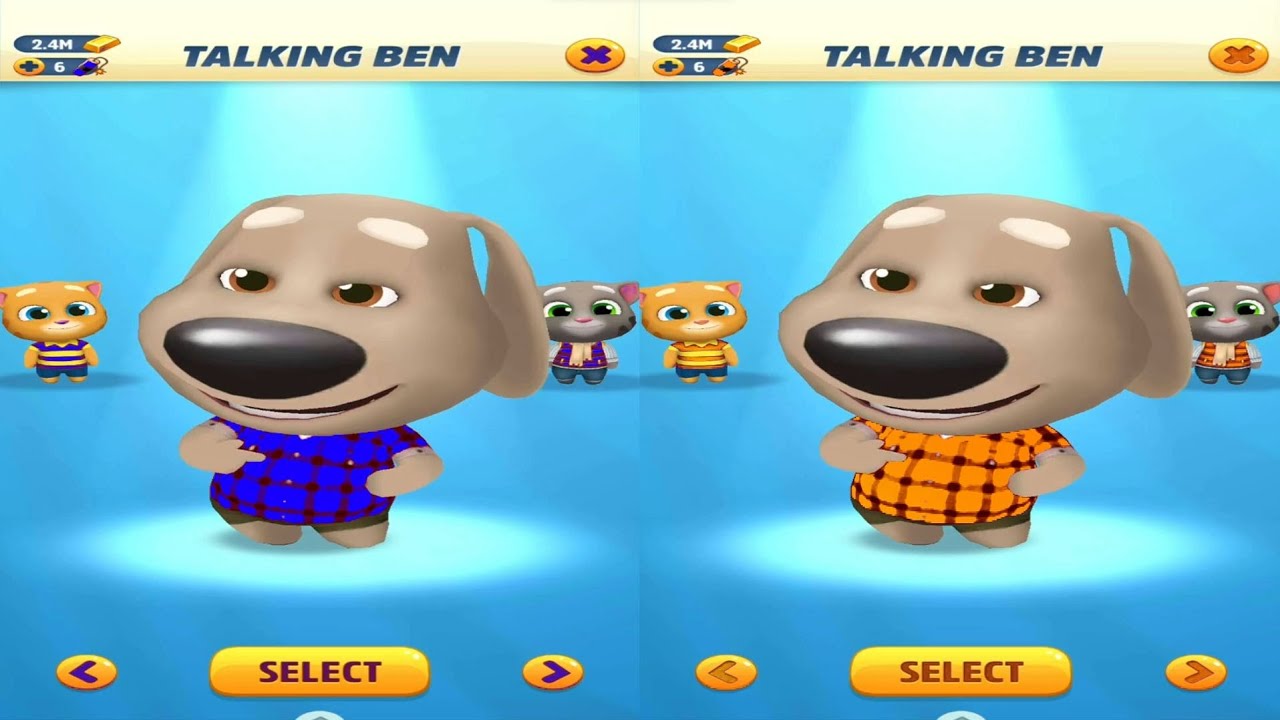 TALKING TOM GOLD RUN ORANGE BEN VS BLUE BEN NEW OUTFIT - YouTube
