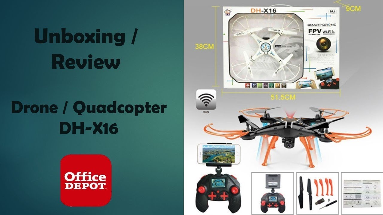Unboxing / Review Drone / Quadcopter DH861-X16 WIFI / BARATO / Office ...