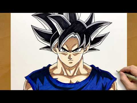How to Draw Goku Ultra Instinct Head Step by Step (Easy)