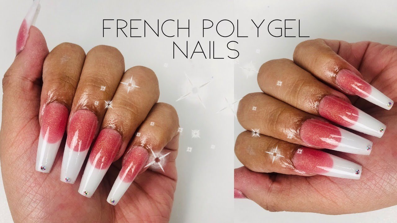 POLYGEL NAILS TUTORIAL FOR BEGINNERS | FRENCH POLYGEL NAILS | FULL ...