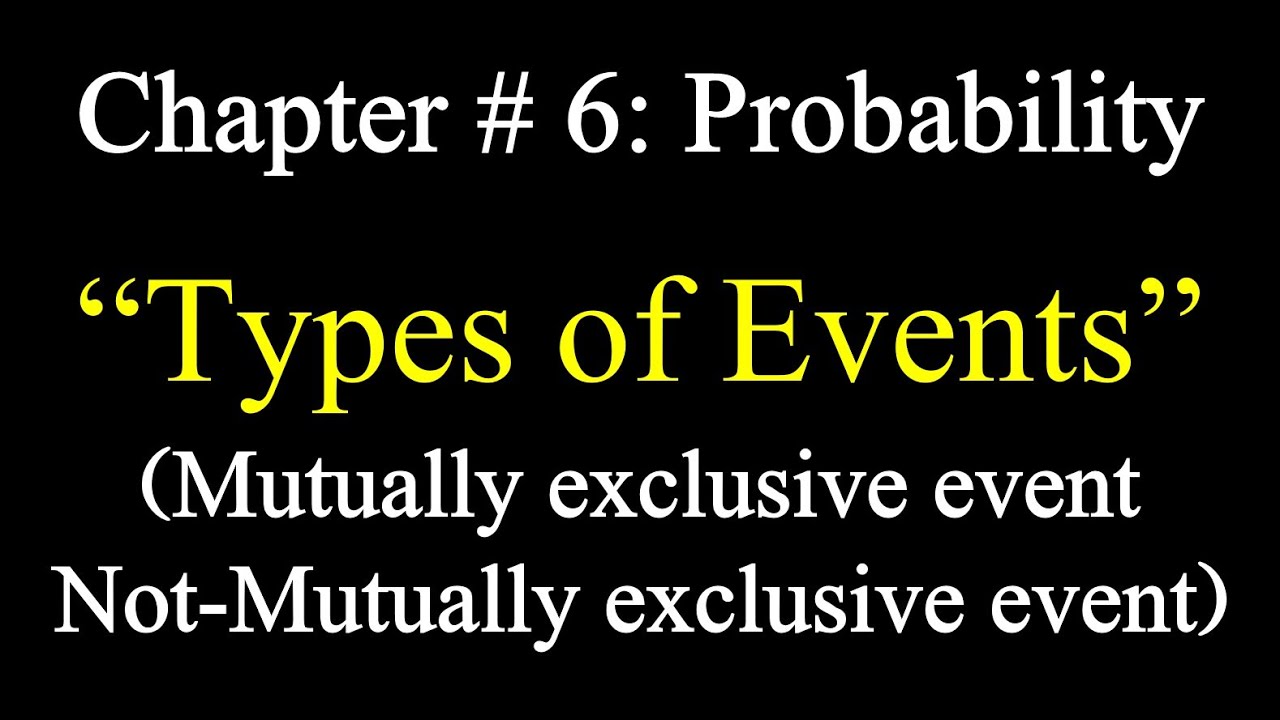 Mutually not Mutually exclusive events|Mutually exclusive events in ...