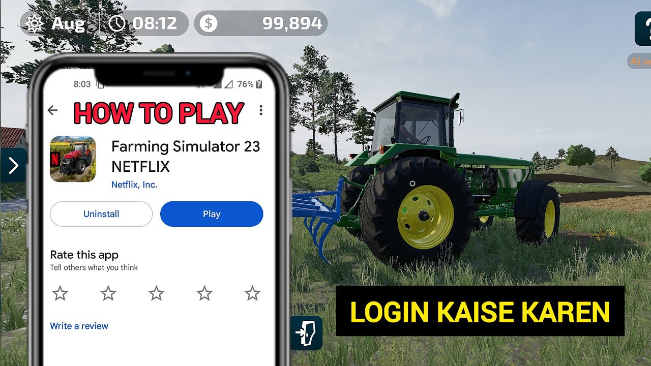 fs 23 netflix how to play 2024 |fs 23 netflix login kaise kare | fs23 ...