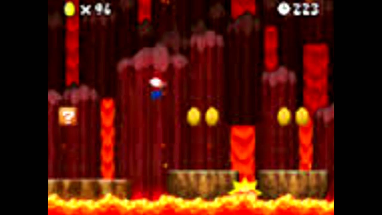 new super mario bros (nsmb) flowing lava extended - YouTube