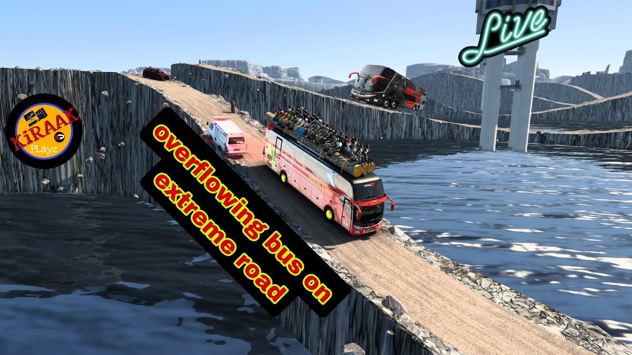 driving overload bus on beautiful road #16 - YouTube