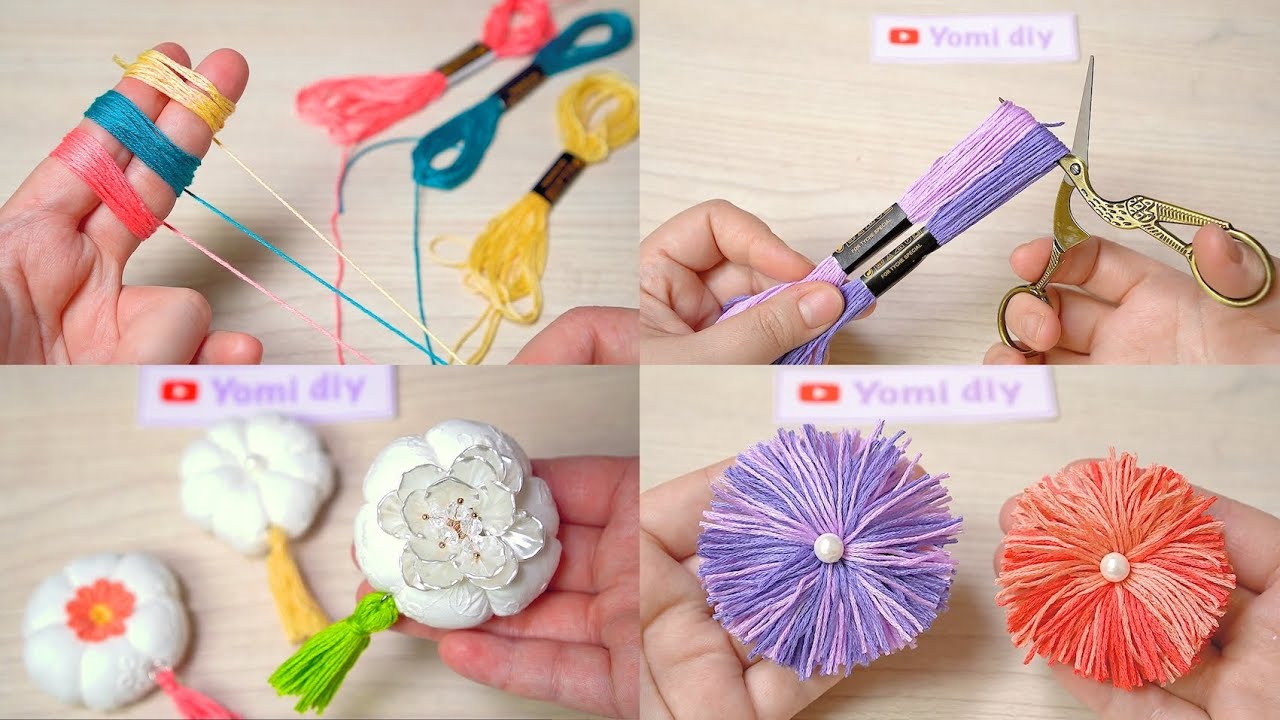 Oh my God! 😲 Super Easy Korean traditional props with Cotton Yarn ...