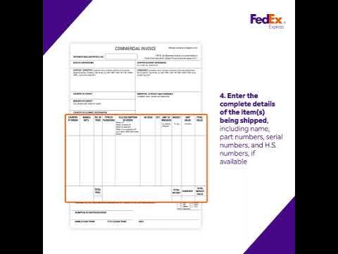 Learn how to fill out a commercial invoice - YouTube