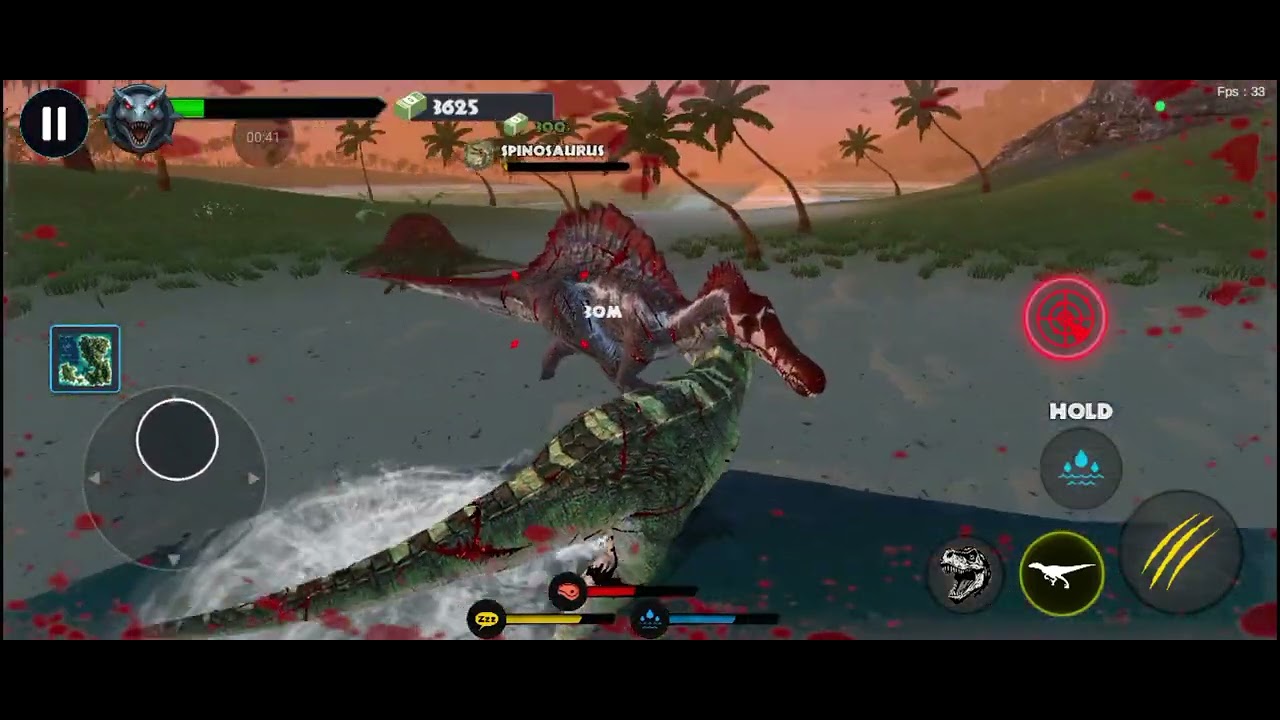 T-Rex vs spinosaurs the most powerful dinosaur fight. Please watch . HH ...