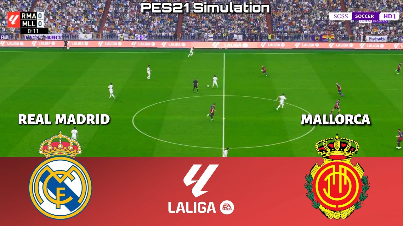 🔴 LIVE | Real Madrid vs Mallorca - La Liga 2025/26 | PES 21 Simulation ...