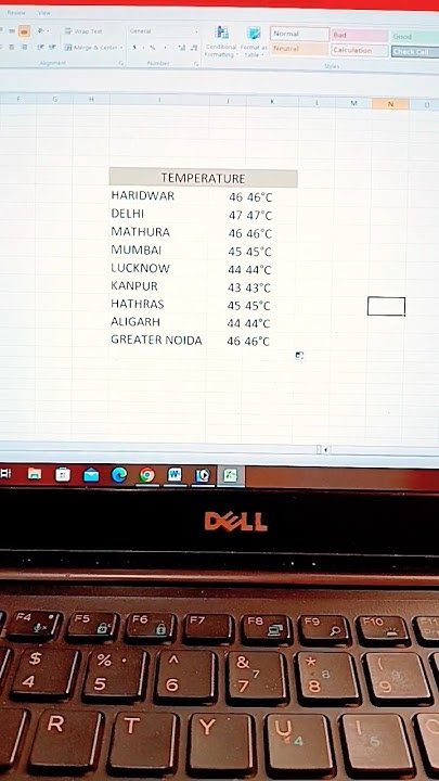 Shortcut to write ️ degree celcius for temperature #excel # ...