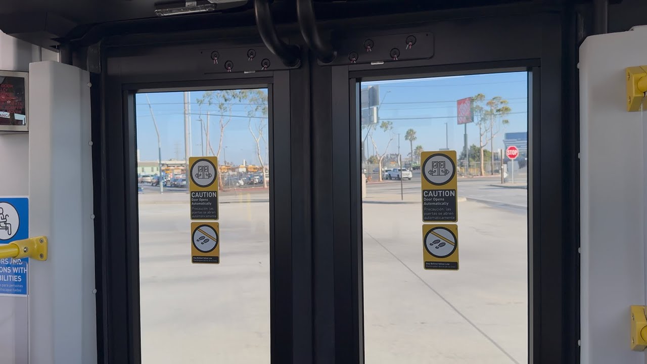 Exiting Los Angeles Metro Silverline Route 950 To San Pedro At Harbor ...