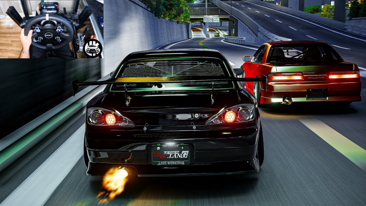 589HP Nissan S15 & 587HP Nissan S13 Night Drive - Assetto Corsa - YouTube