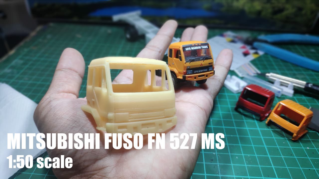 3d Printing Mitsubishi Fuso 220ps FN 527 skala 50 - YouTube