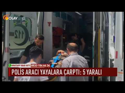 Polis aracı yayalara çaptı: 5 yaralı