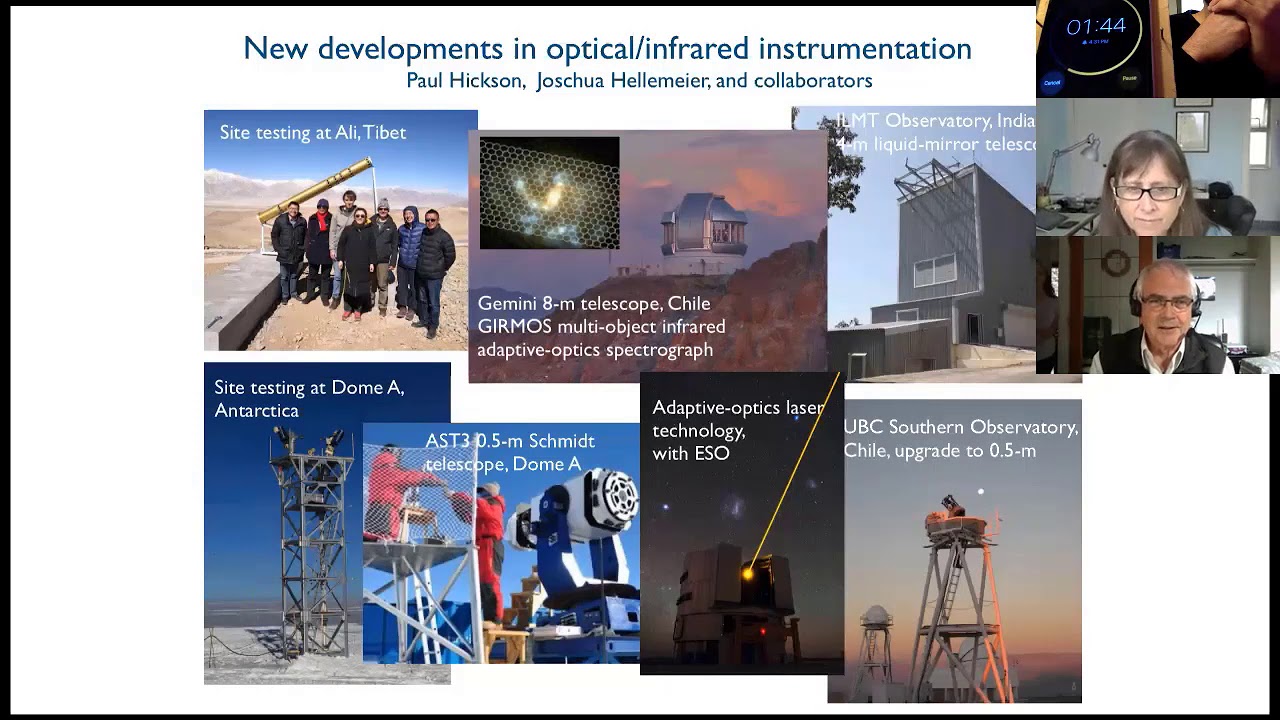 New developments in optical/infrared instrumentation - Dr. Paul Hickson ...