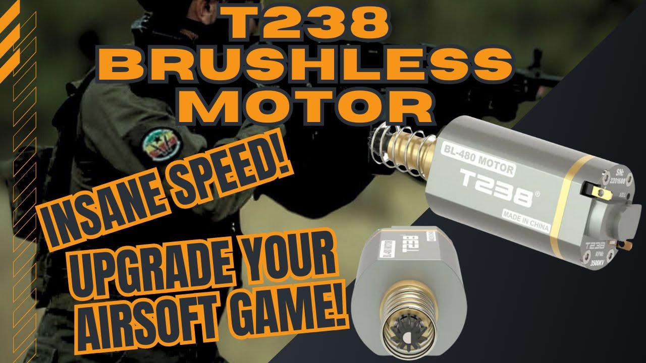 T238 Brushless Motor Review for AIRSOFT AEG #airsoftONLY - YouTube