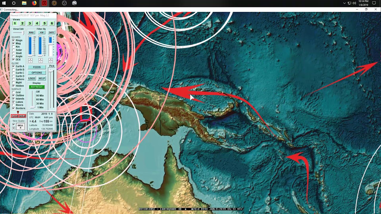 1/09/2019 -- 55,000 ft. Volcanic Blast @ Manam Volcano + RARE ...