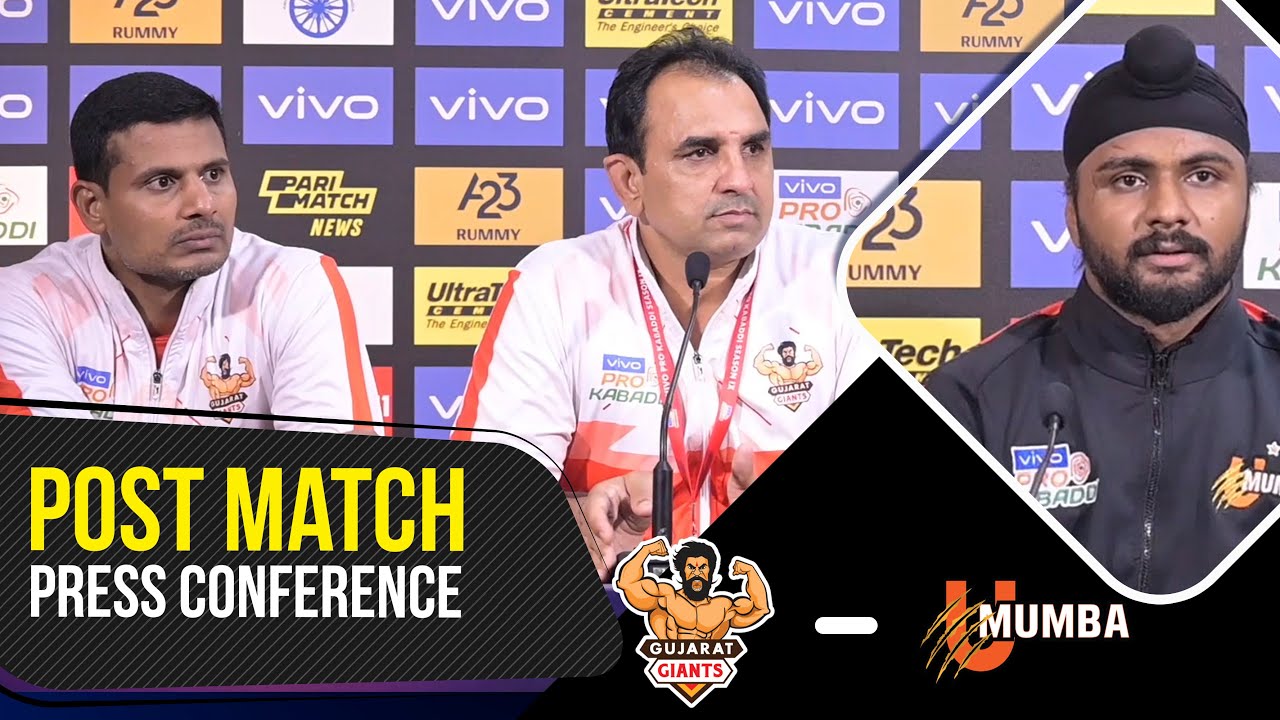 PKL 9: Gujarat Giants Vs U Mumba Press conference ft. Coaches, Ram ...
