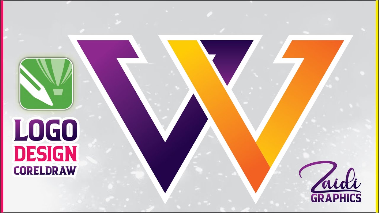 Coreldraw Tutorial - W / WV Logo Design - How to make Logo Design - YouTube