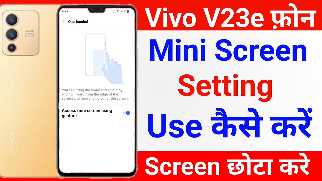 Vivo V23e Use Mini Screen Setting | How To Use Mini Screen Vivo V23e ...