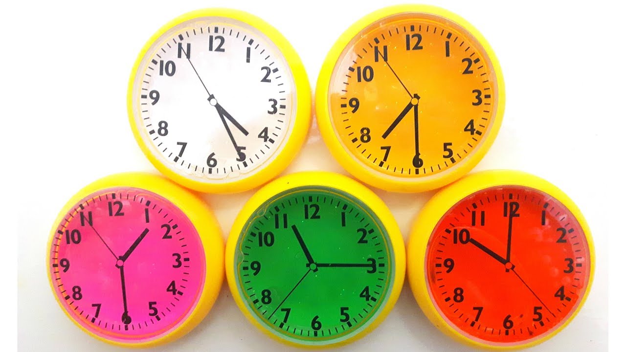 Slime Clock and Play Doh Car - Video for Kids - YouTube