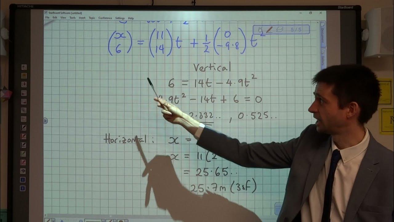 How to use vector notation for projectiles - YouTube